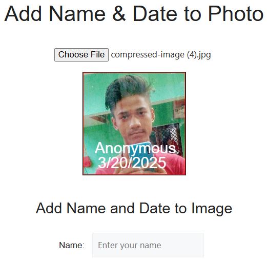 Add name date to photos online - promtool